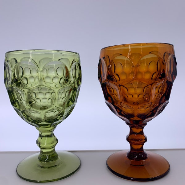 Imperial Green Thumbprint Goblet - Etsy