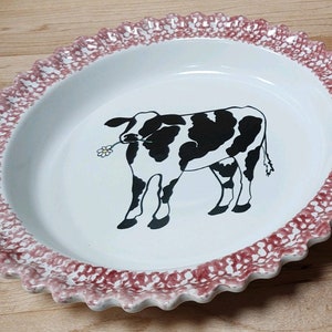 Stoneware Scalloped/ruffled Edge Pie Plate | Choose From: Green Sponge ...