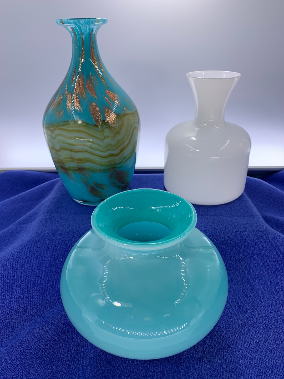 Vintage Art Glass Vase | Choose From: White Glass Vase, HQT Handmade ...