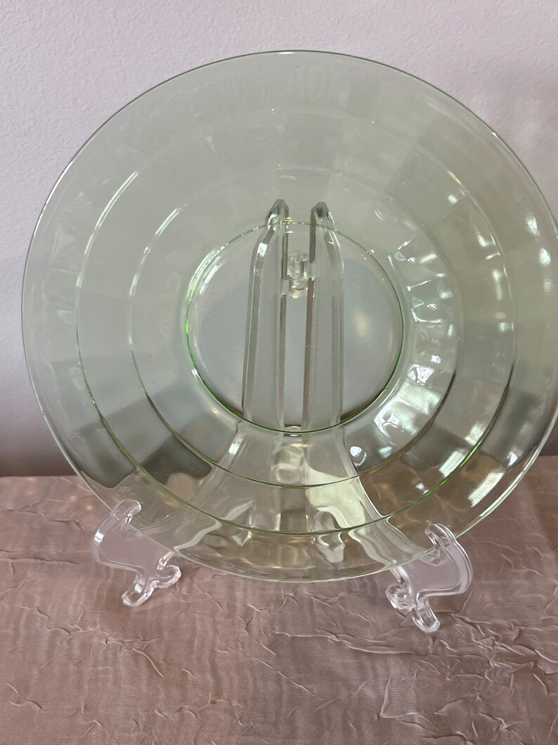 Vintage Green Uranium Glassware Choose From: Handled Cake - Etsy