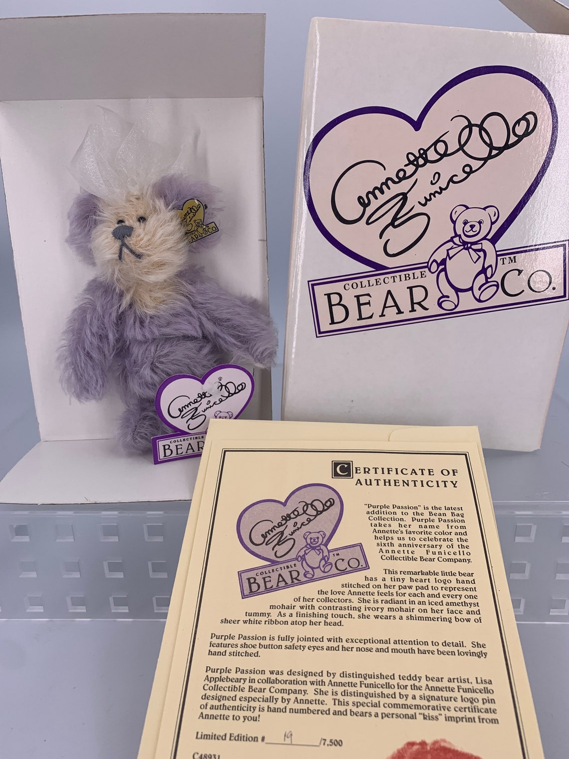 Annette Funicello Collectible Bear Company Mohair Bean Bag - Etsy