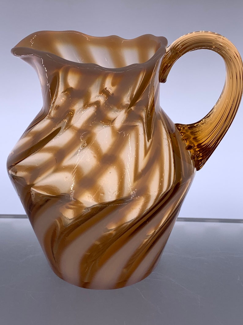 Hand-blown Miniature Art Glass Pitchers | Choose From: Green Ribbed ...