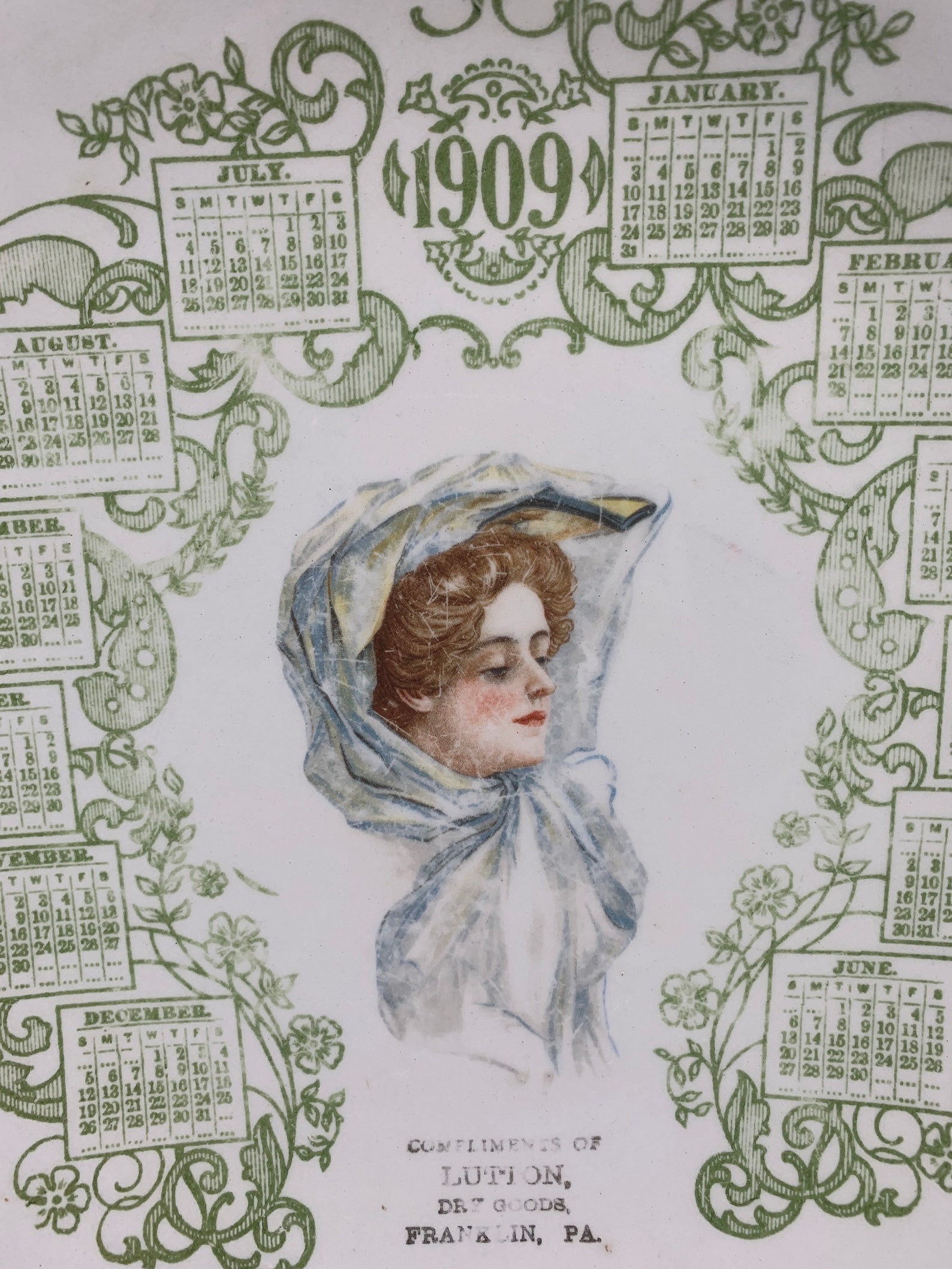 Antique Calendar Plates From Early 1900s Choose From 3 | Etsy