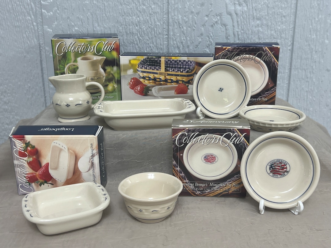 Longaberger JW Collector's Club Miniature Pottery | Choose From: Pie ...