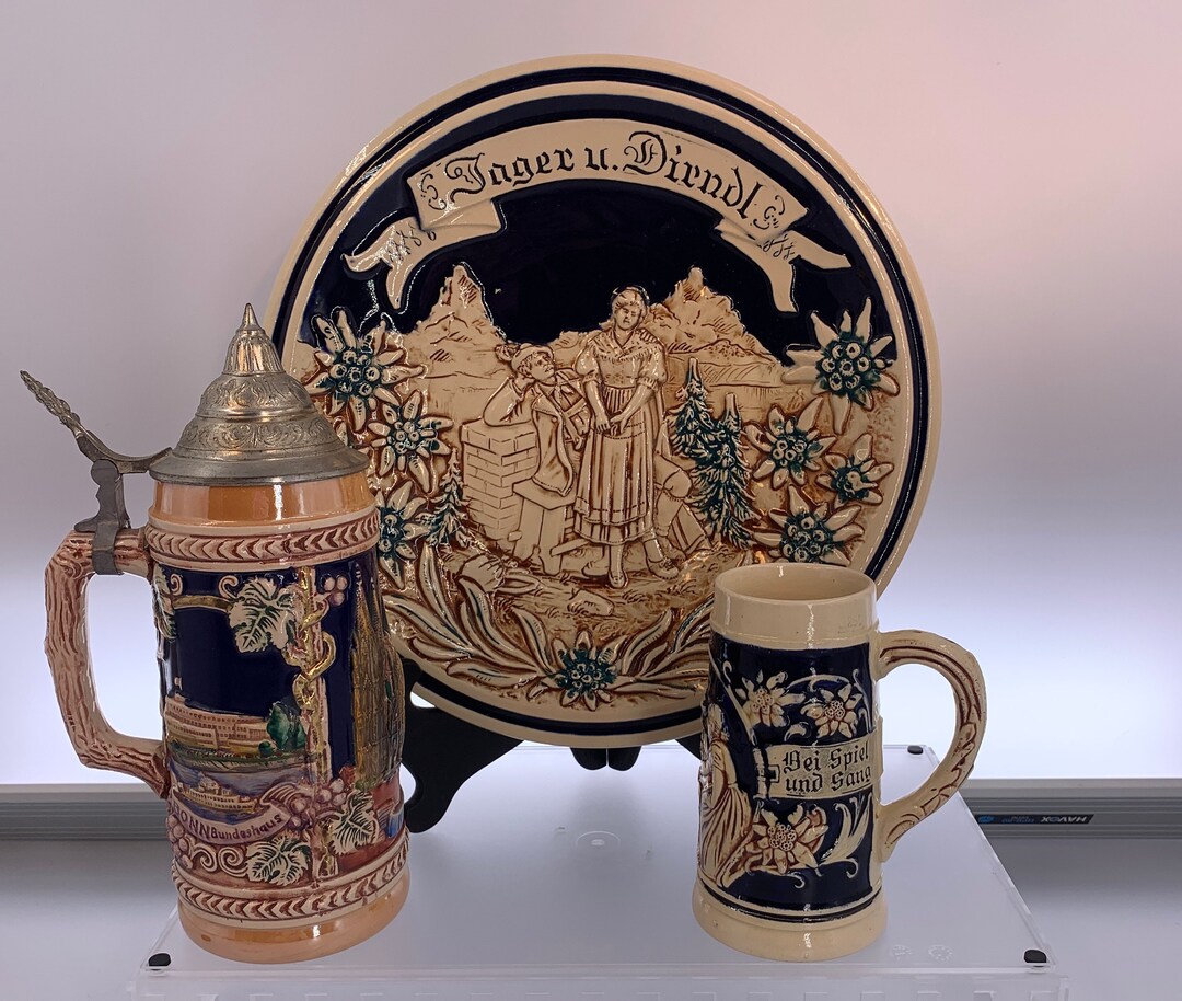 Vintage German Stein Ware | Choose From: Gerz Castle Lidded Stein, 2534 ...