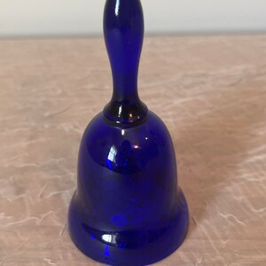 Fenton Blue Glass Bell | Choose From: Blue Satin Daisy & Button Bell or ...