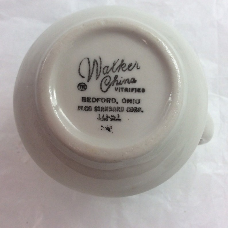 Walker China Creamer Made in USA Bedford Ohio Circa | Etsy