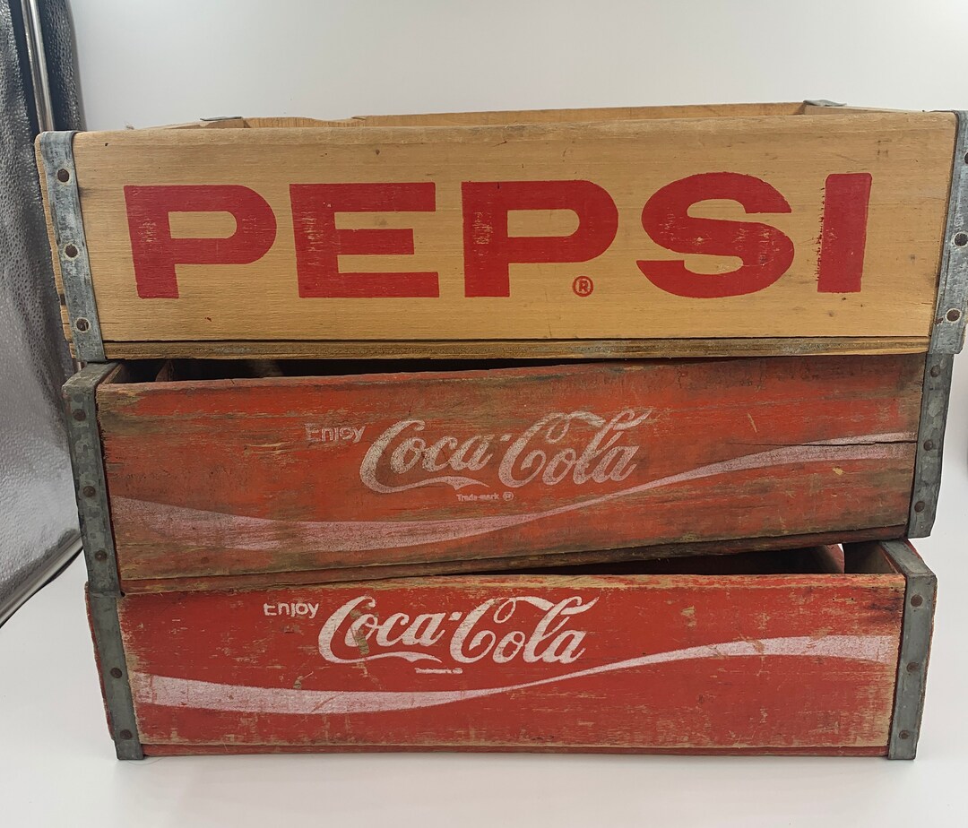 Vintage 24 Glass Bottle Wooden Soda Crate Choose From 3 - Etsy