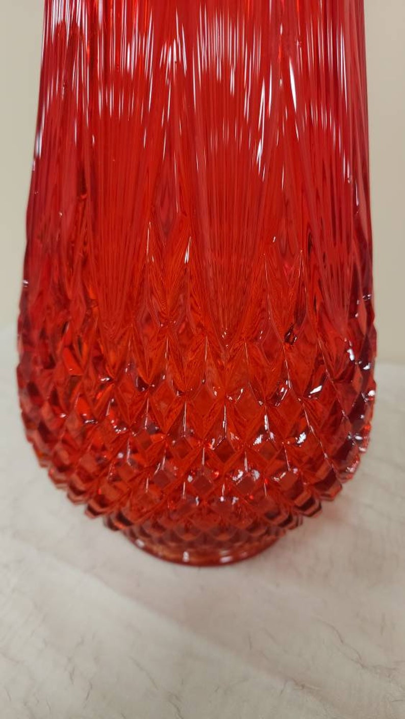 Very Large MCM Glass Swung Vase | Choose From: Fenton Amberina Valencia ...