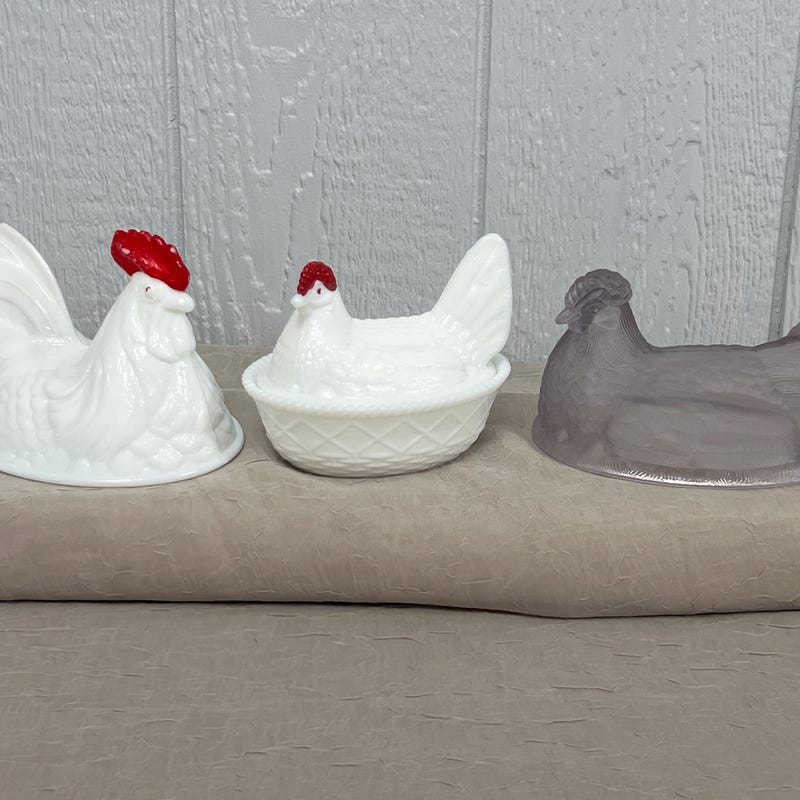 Fenton Rooster on a Nest - Etsy
