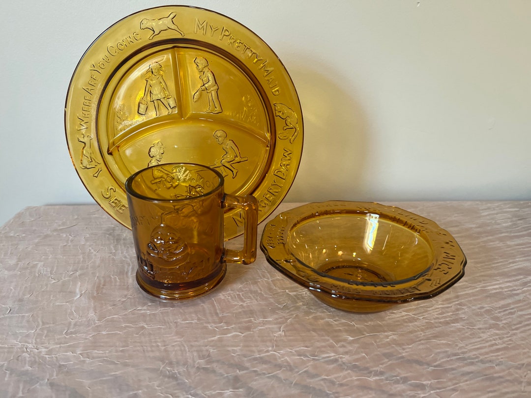 Indiana Glass Tiara Exclusive Children's Nursery Rhyme Dinnerware ...