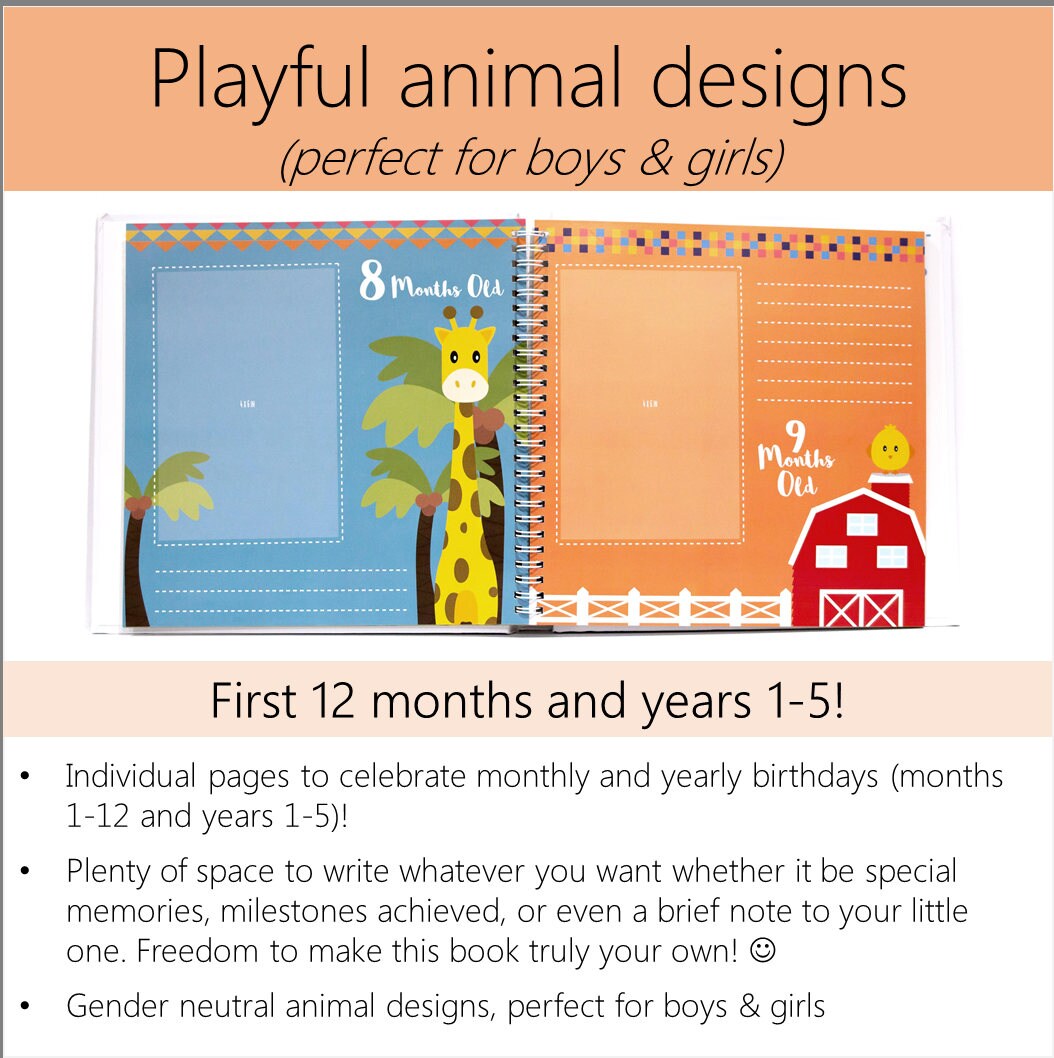 Baby Book First Year Baby Journal Baby Memory Book New - Etsy