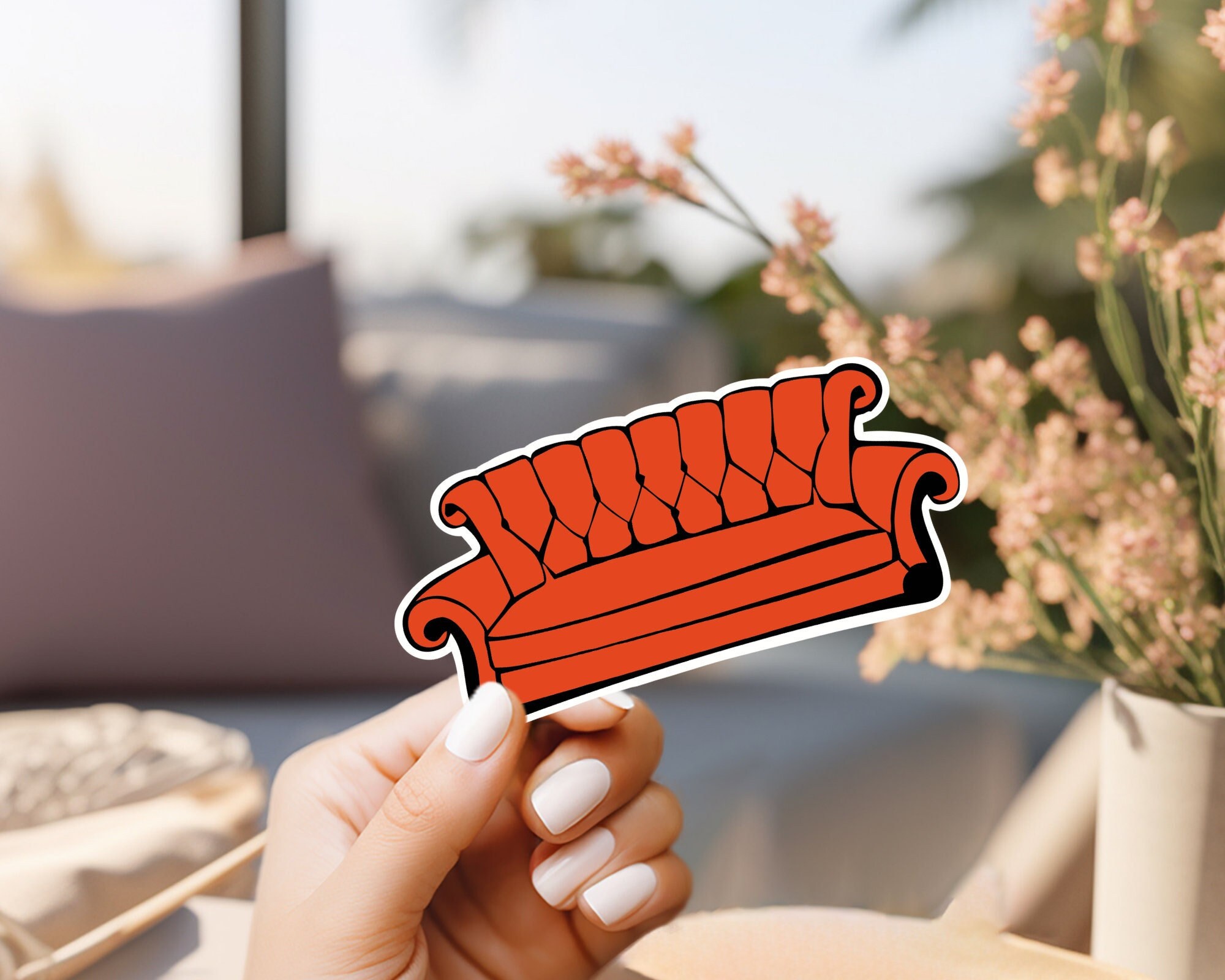 Friends Couch Sticker, Central P Couch, Custom Handmade, Weatherproof ...