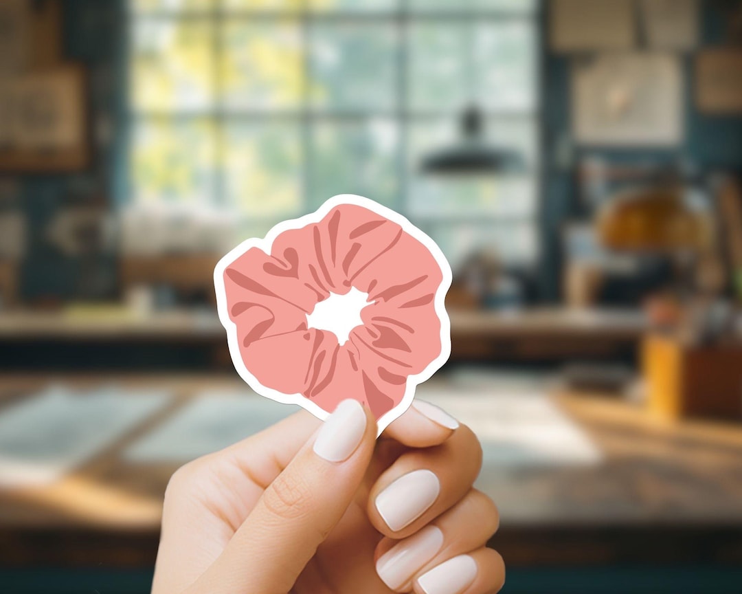 Pink Scrunchie Sticker - Girl Empowerment, Laptop, Vinyl, Weatherproof ...