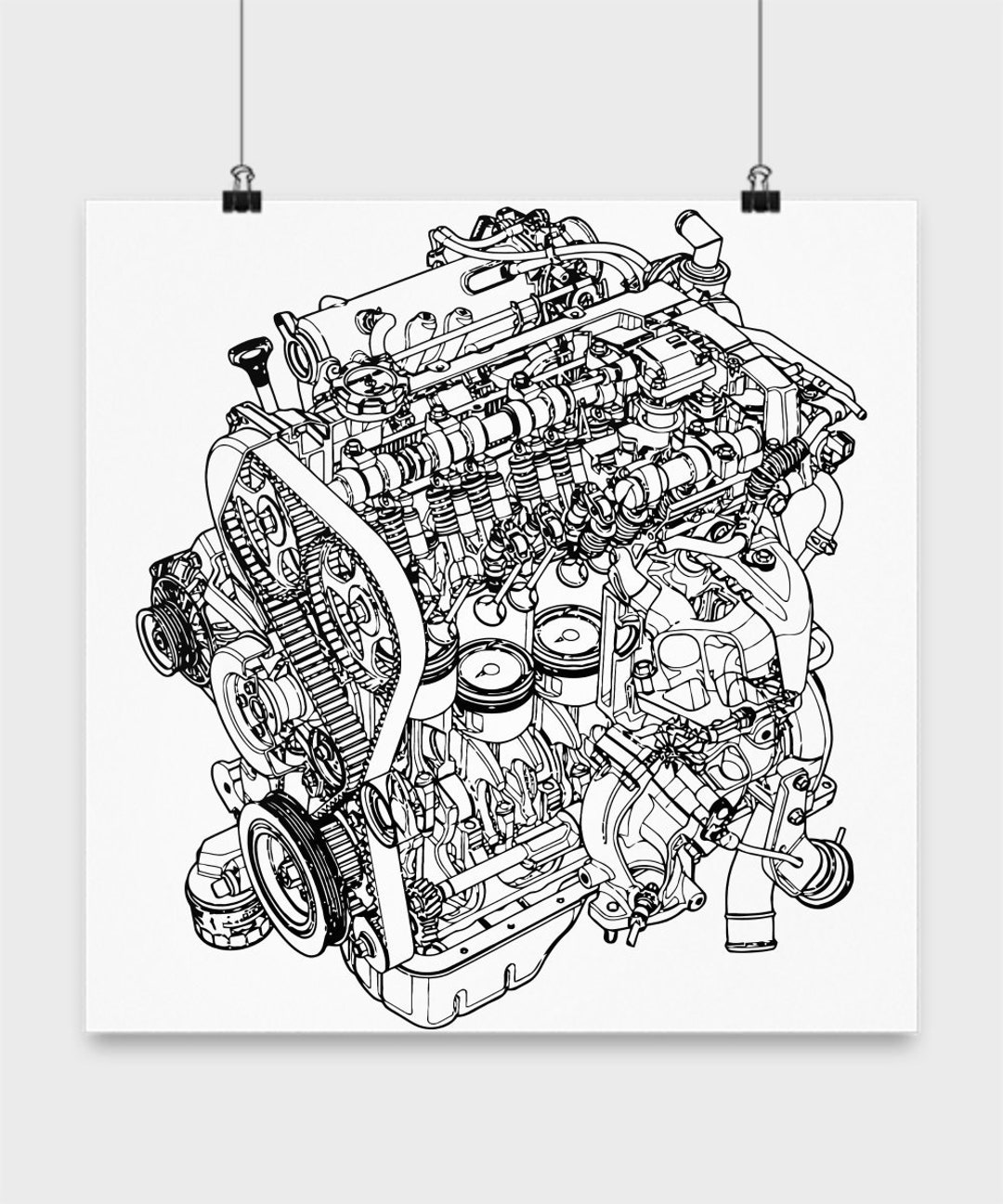 Evo 4G63 Engine Poster - Etsy