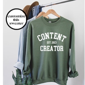 Content Creator Sweatshirt, Content Creator Shirt, Content Creator Gift ...