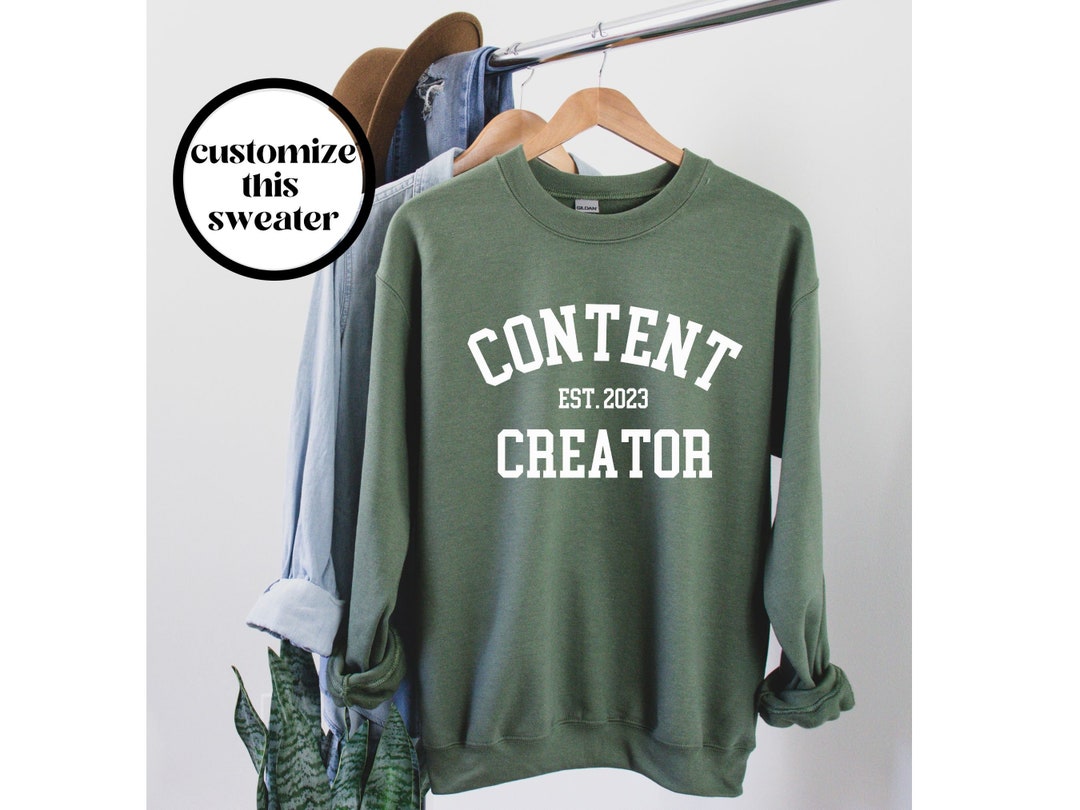 Content Creator Sweatshirt, Content Creator Shirt, Content Creator Gift ...