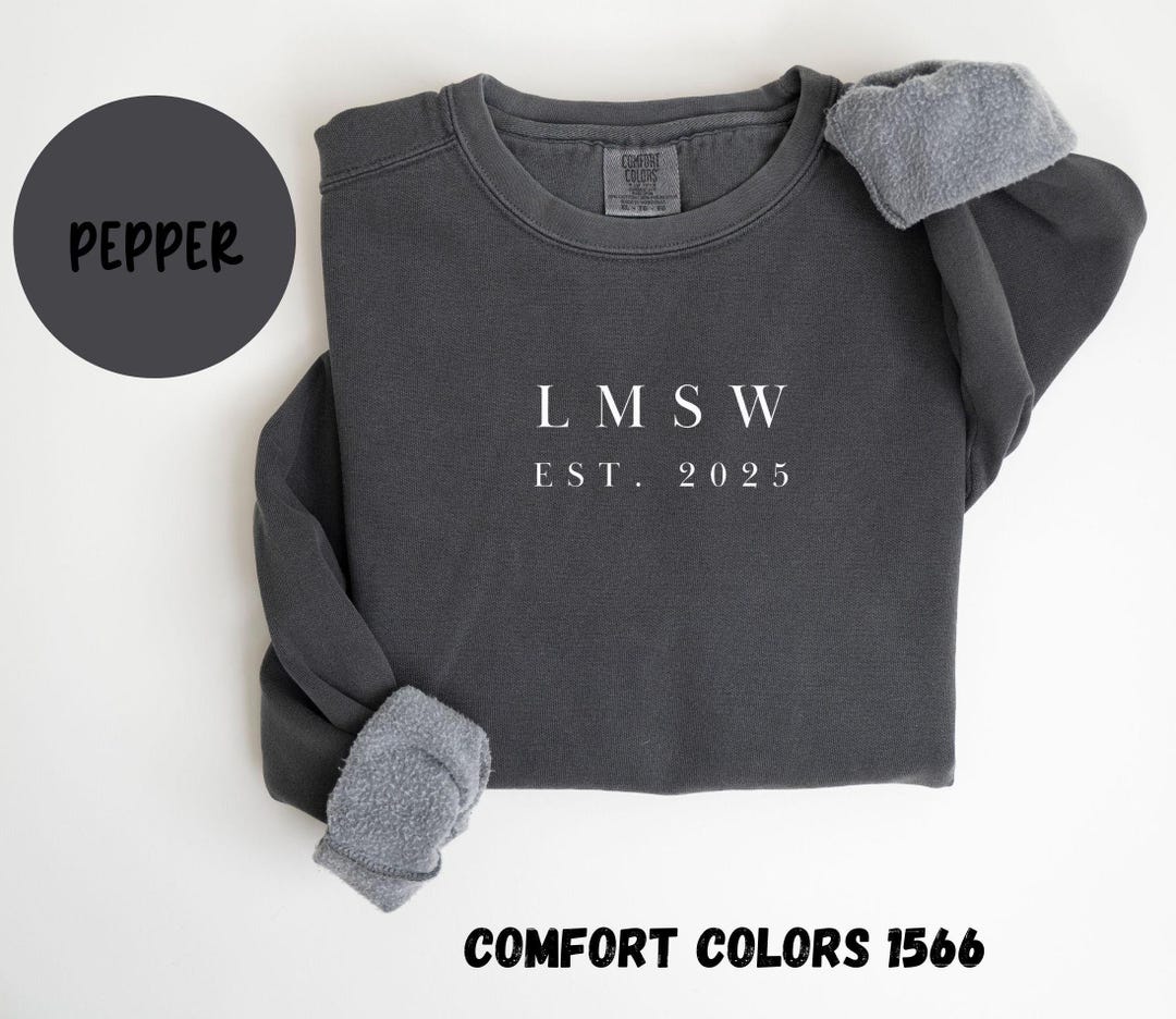 Customizable Licensed Master Social Worker Sweatshirt, Comfort Colors ...