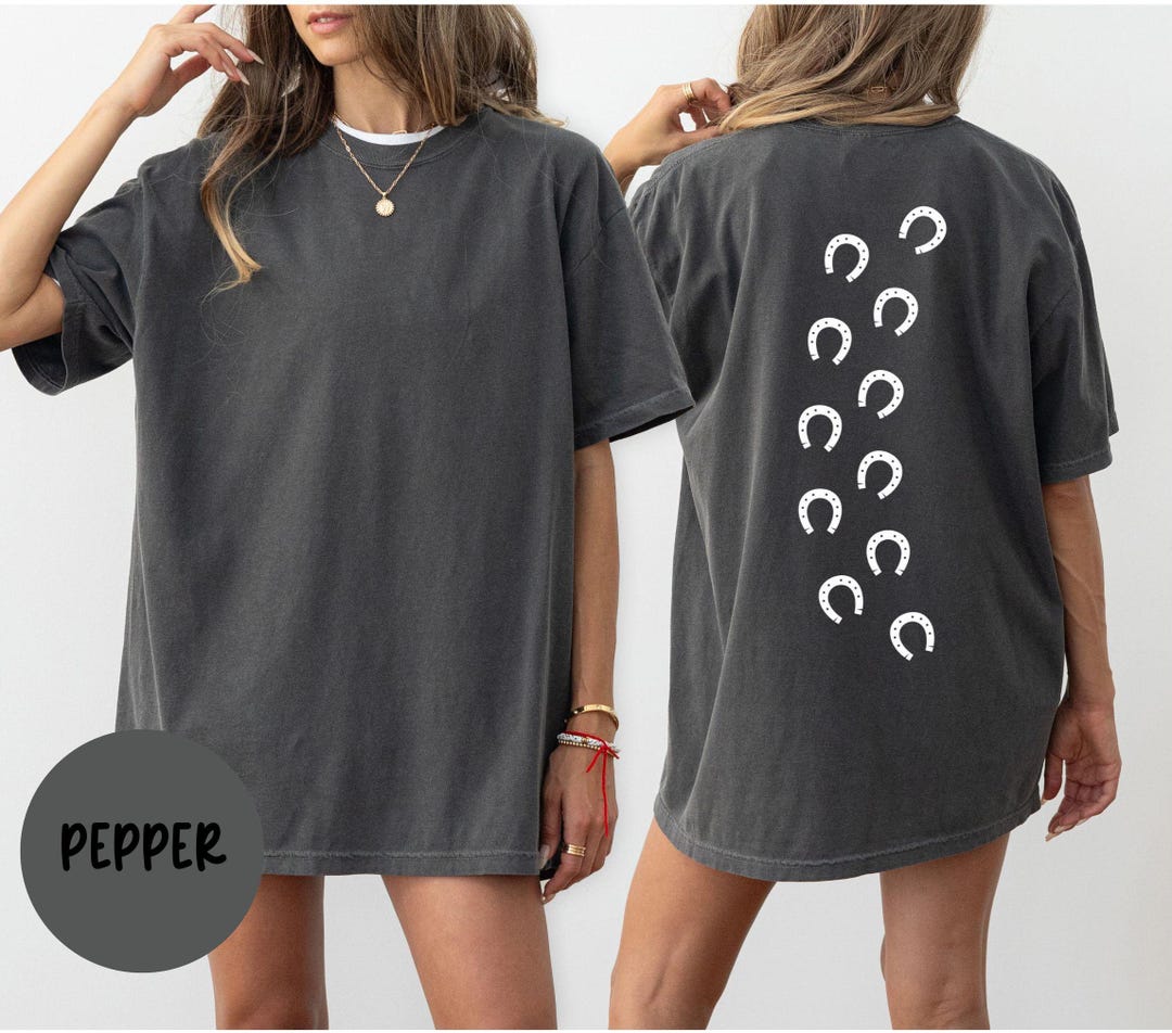 Horse Shirt With Back Design, Comfort Colors®, T-shirt for a Horse ...