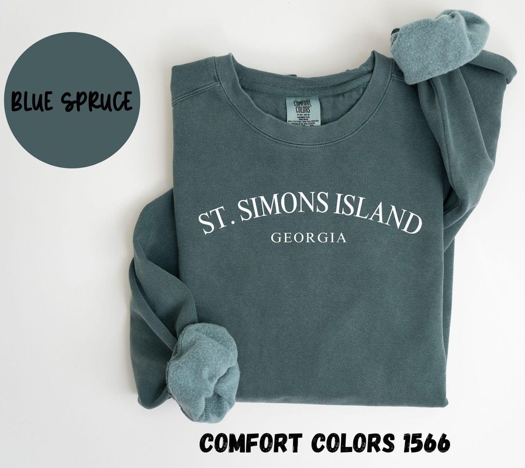 Saint Simon's Island Georgia Sweatshirt, Comfort Colors®, St. Simons GA ...