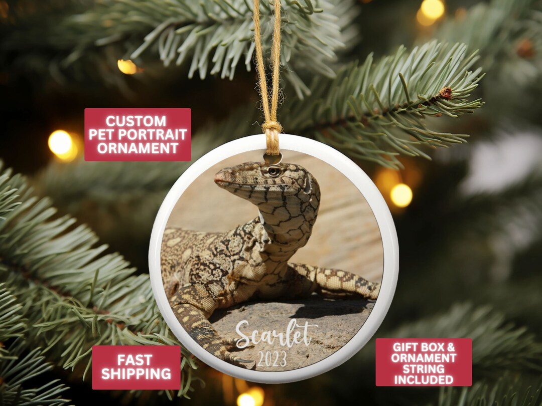 Customizable Monitor Lizard Photo Ornament, Monitor Lizard Memorial ...