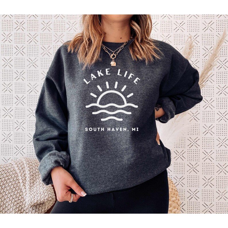 Customize Location, Lake Custom Cottage Sweater, Campfire Camping Gift ...