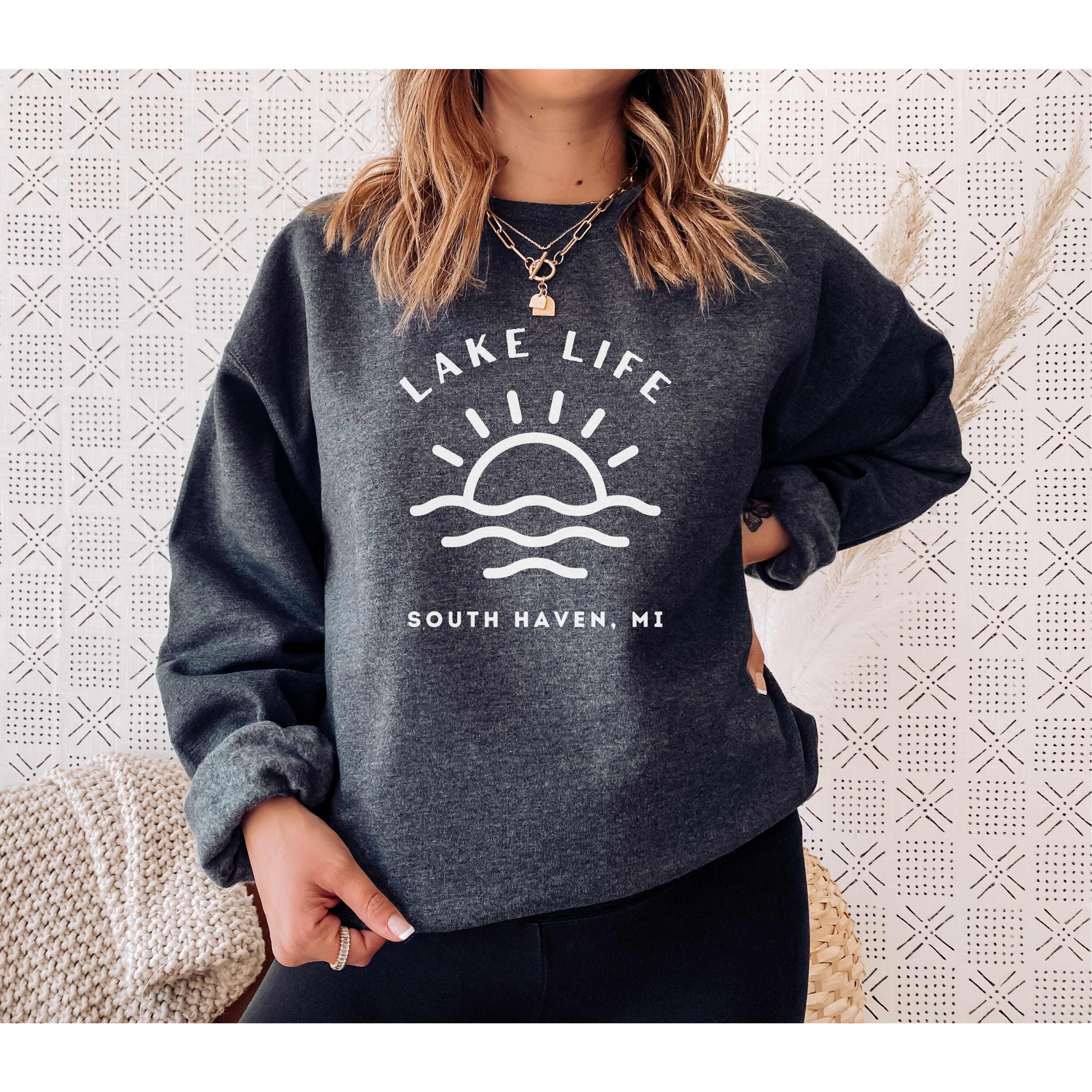 Customize Location Lake Custom Cottage Sweater Lake Lover | Etsy