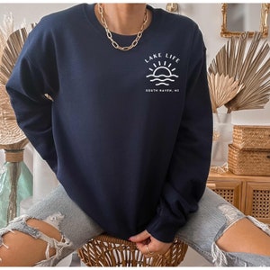 Customize Location, Lake House Custom Cottage Sweater, Nature Crewneck ...
