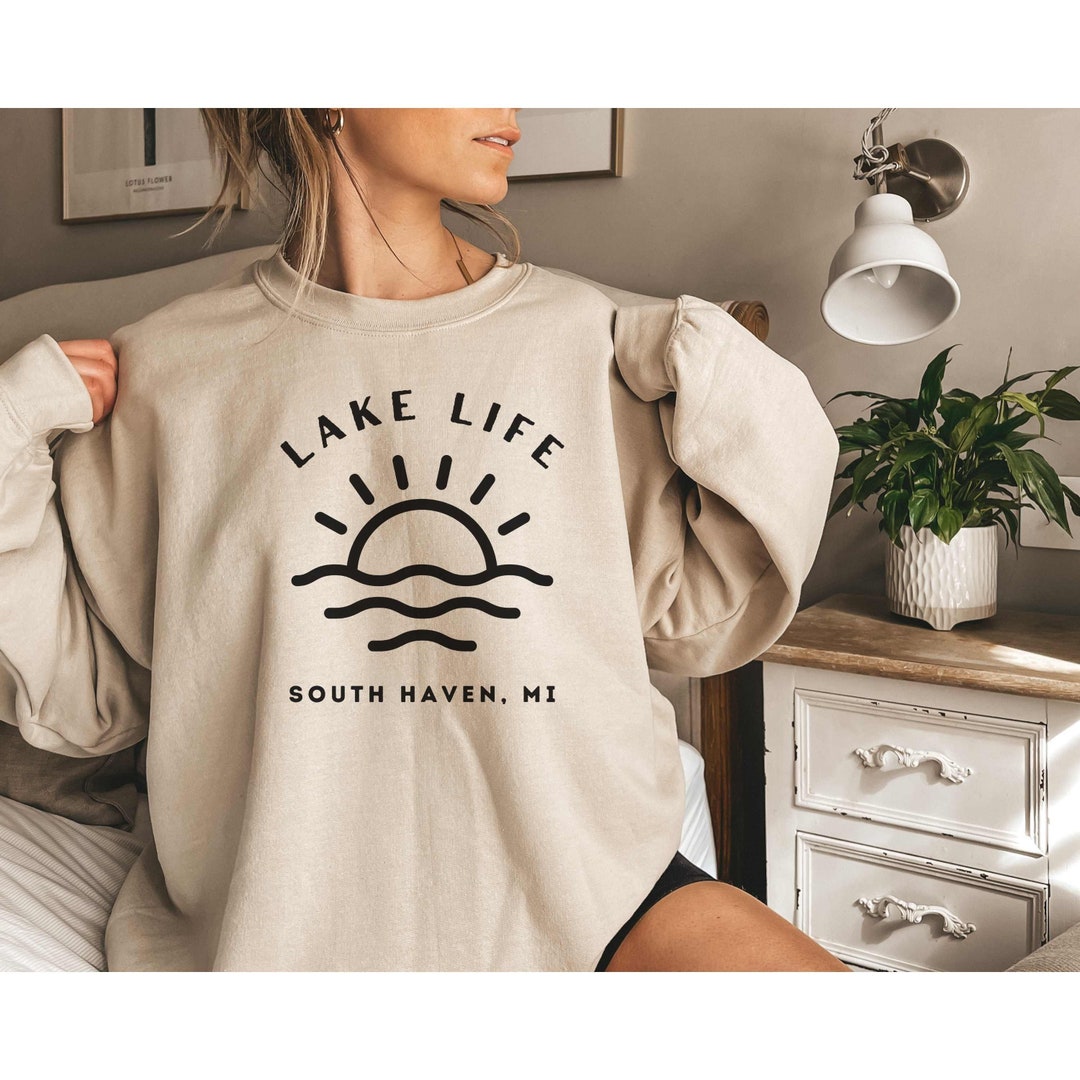 Customize Location, Lake Custom Cottage Sweater, Nature Crewneck ...