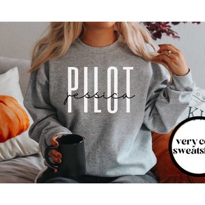 Customized Pilot Sweater, Custom Pilot Shirt, Pilot Crewneck, Pilot ...