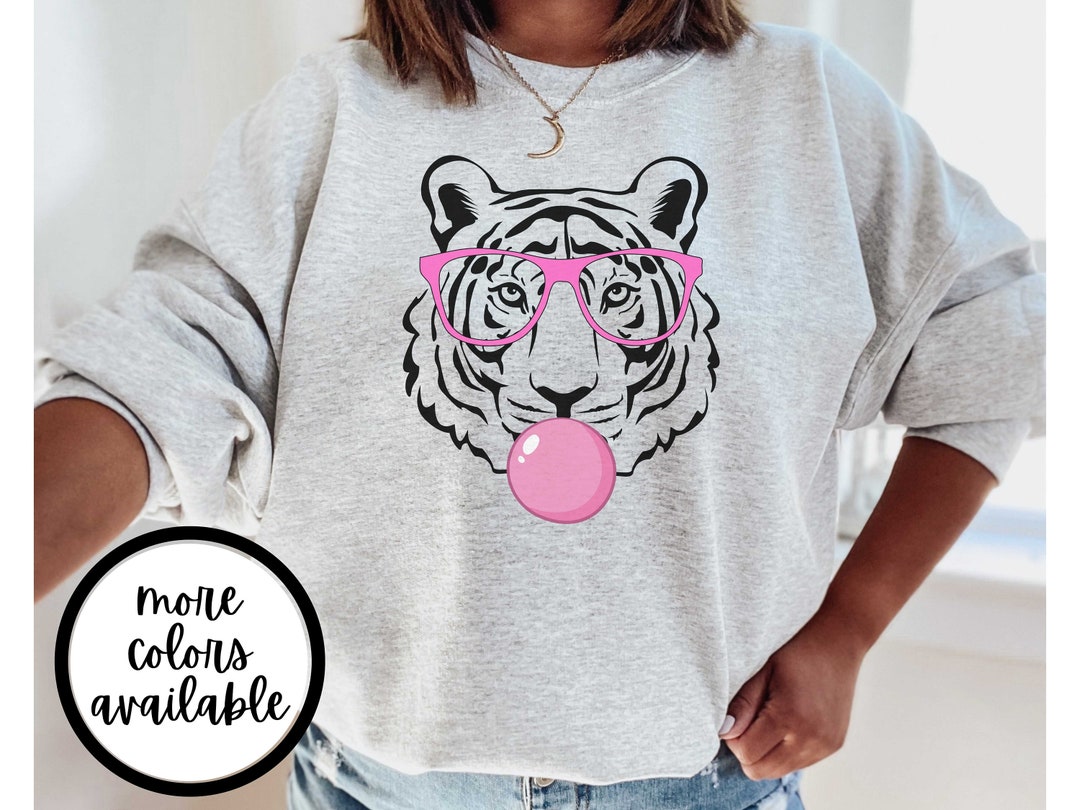 Tiger Sweatshirt, Tiger Lover Gift, Women's Unisex Tiger Face ...
