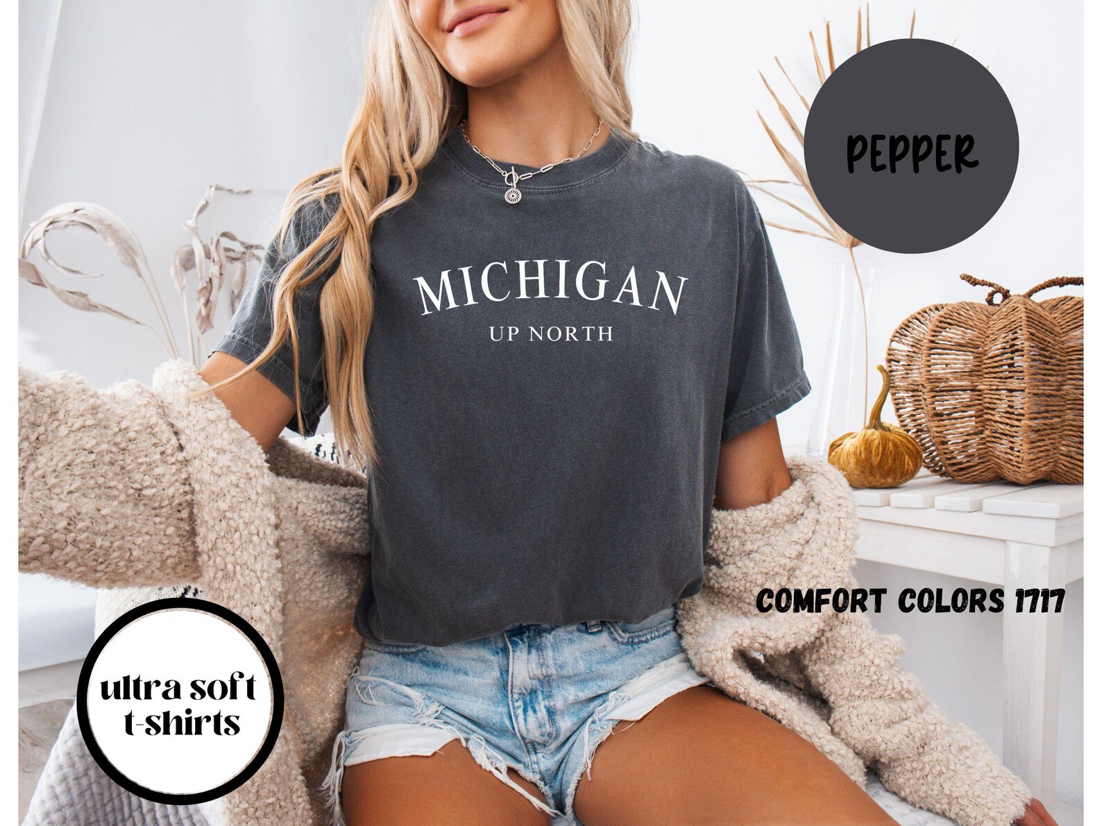 Michigan Shirt, Comfort Colors®, MI T-shirt, Michigan Unisex Tee Tshirt ...