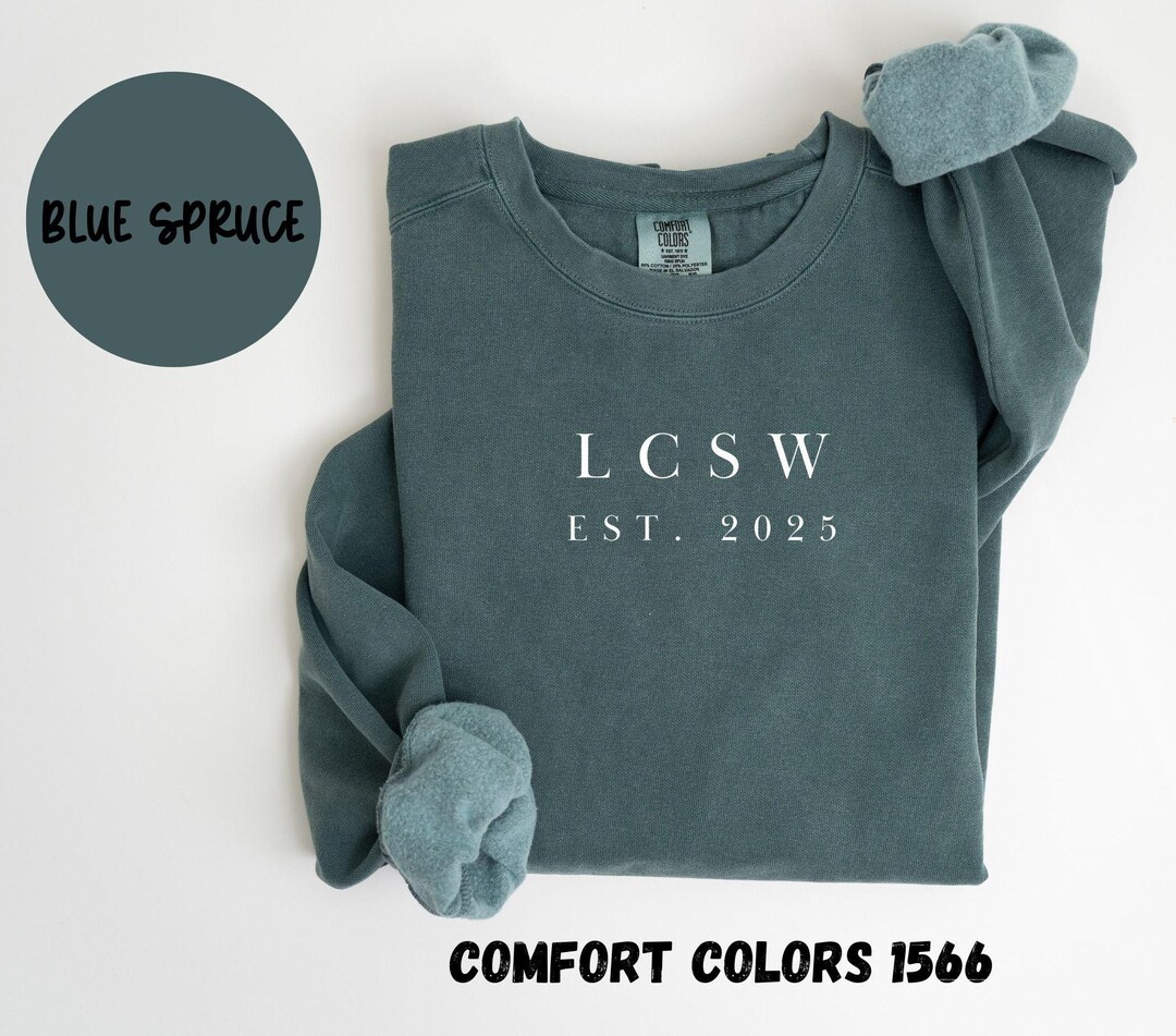 Customizable Licensed Clinical Social Worker Sweatshirt, Comfort Colors ...