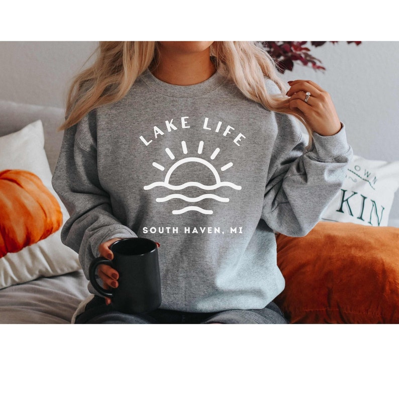 Customize Location Lake Custom Cottage Sweater Lake Lover - Etsy