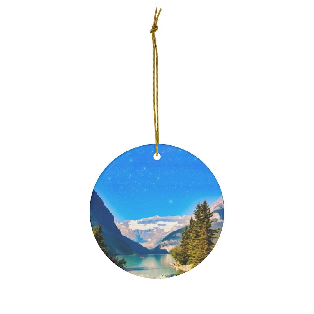 Customizable Lake Louise Canada Ornament, Banff Ornament, Lake Louise ...
