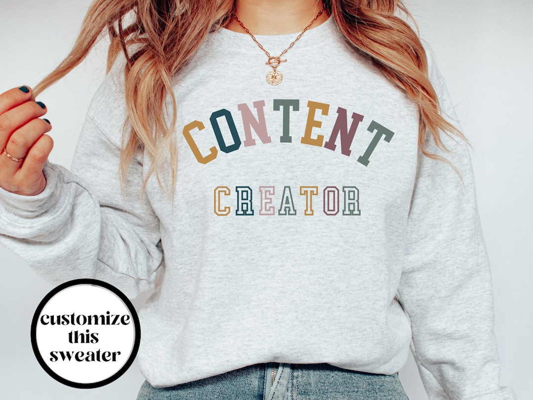 Content Creator Sweatshirt, Content Creator Shirt, Content Creator Gift ...