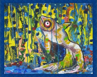 Abstract fish art | Etsy