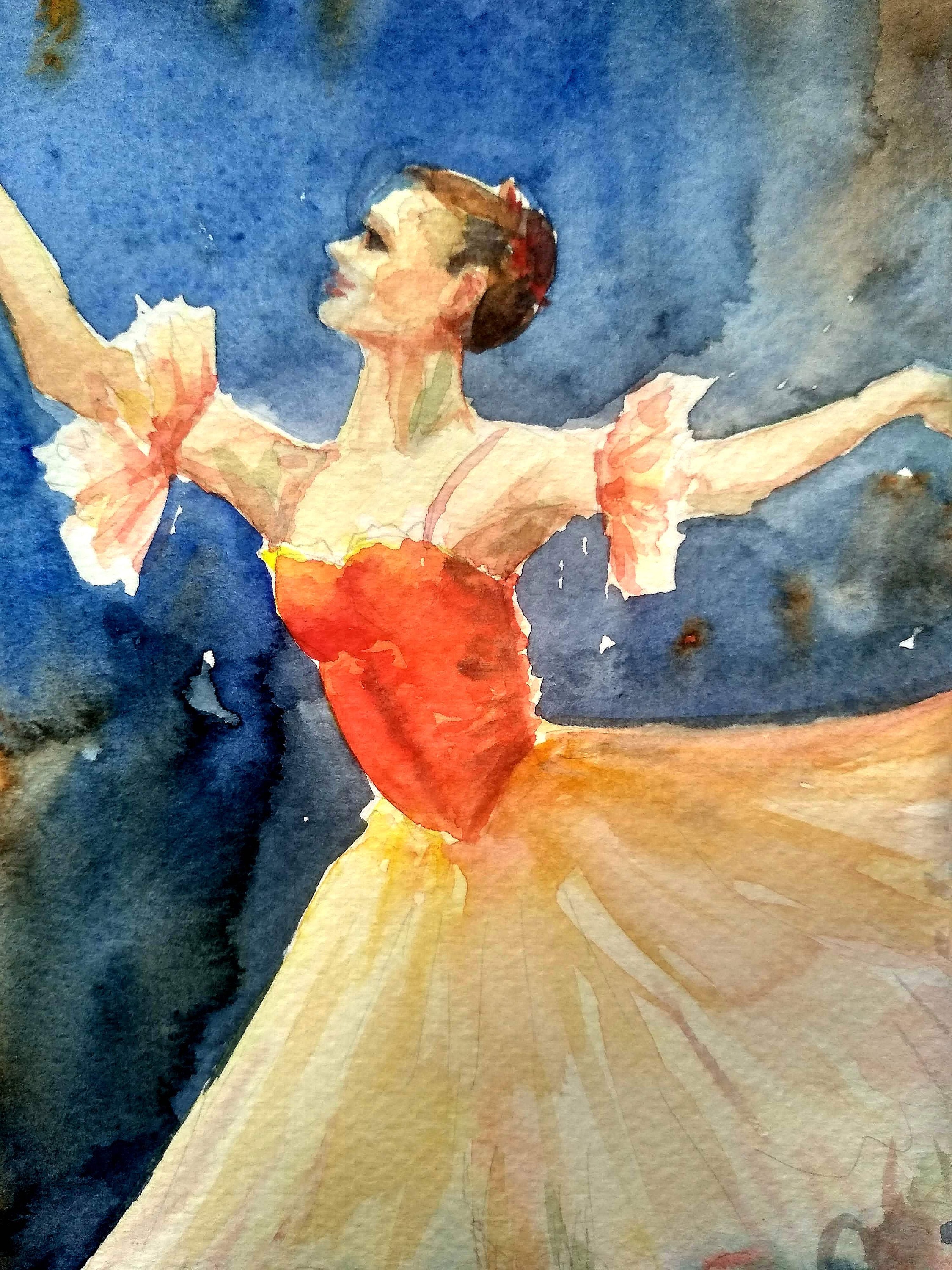 Ballet Dancer Painting Ballerina Watercolor Painting - Etsy