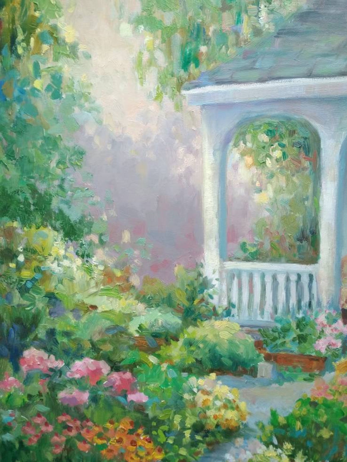 English Country Cottage Digital Download Art Print Blooming - Etsy