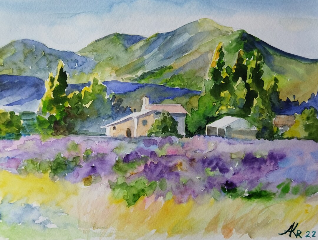 LAVENDER Print - Digital Download Print - Watercolor Painting Print ...