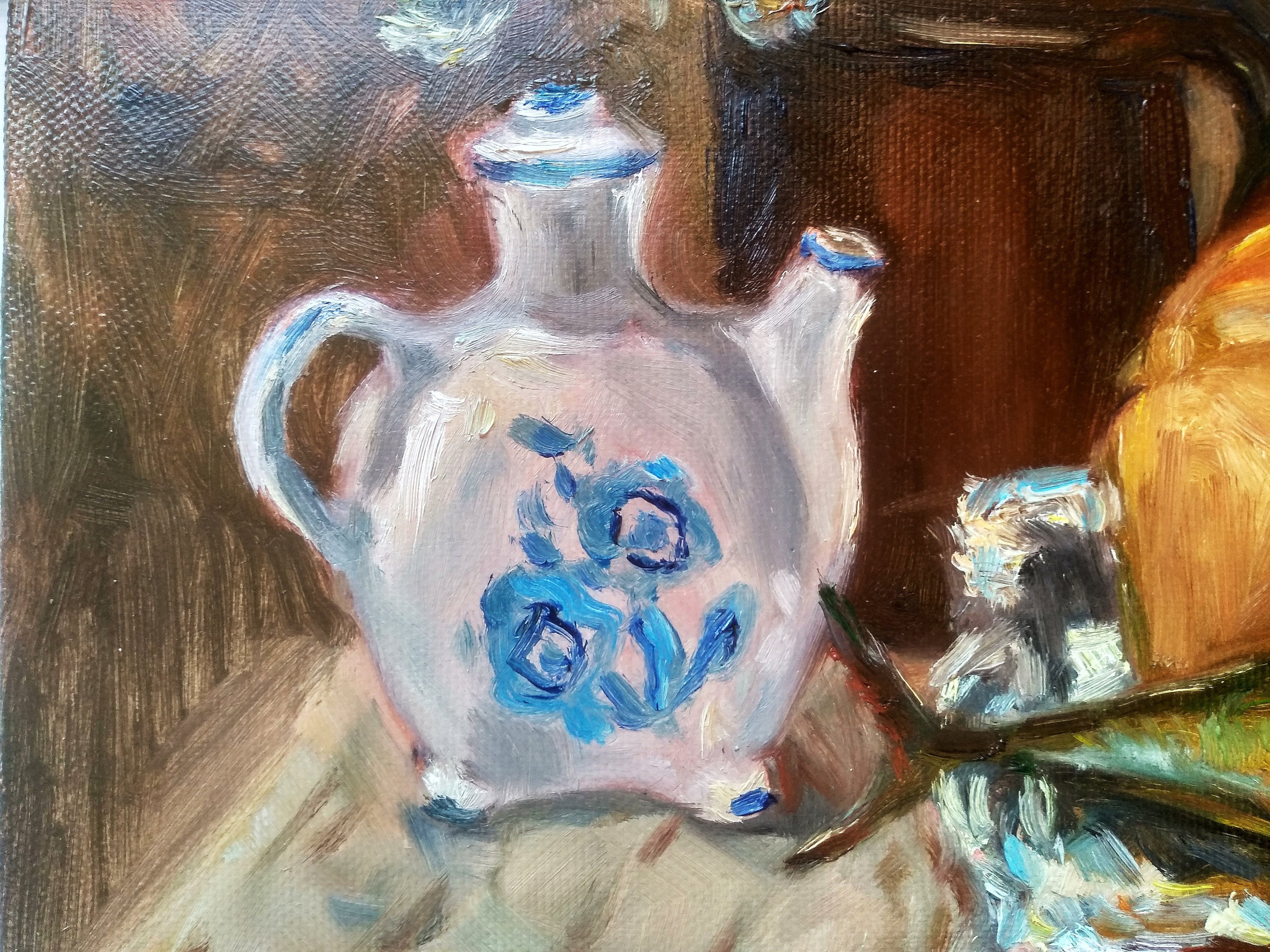 Fish Still Life Oil Painting on Canvas, Kitchen Art, 12x16 - Etsy