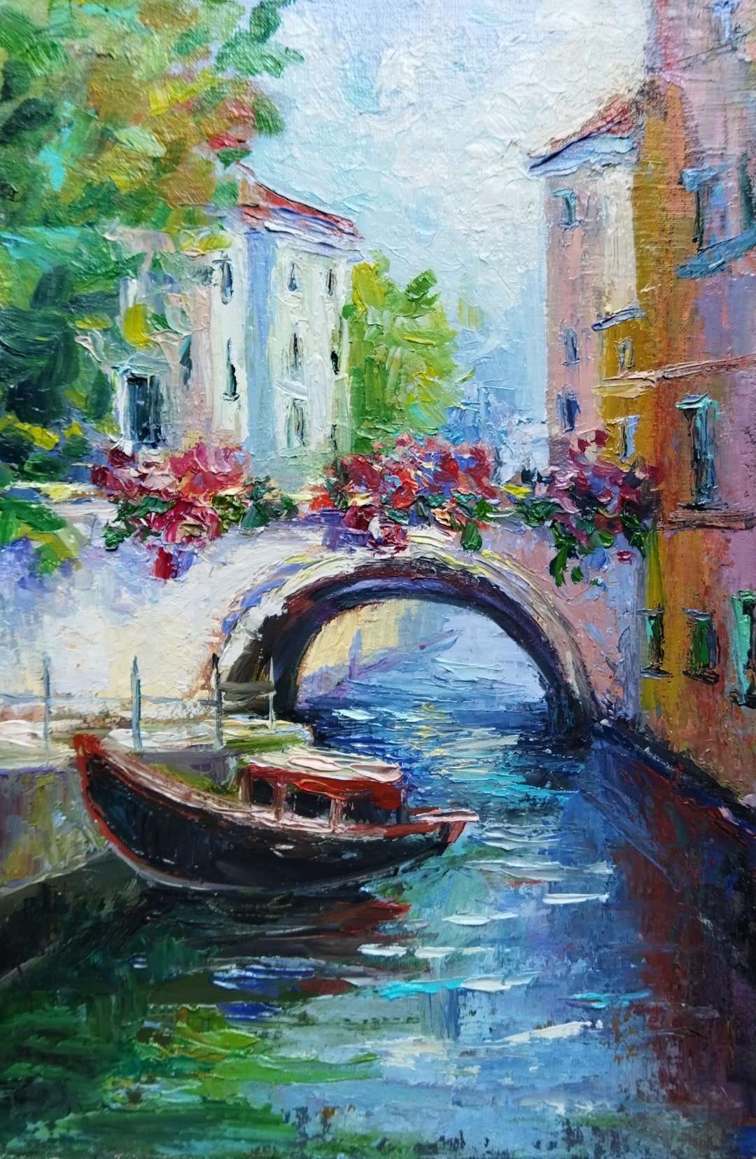 Venice Painting Original Oil Italy Painting 12" X 10“ - Impressionism ...