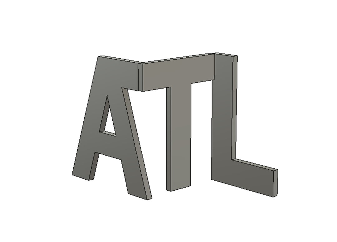 ATL Atlanta Georgia Metal Word Art Tri-letter Art Sign - City Moving ...
