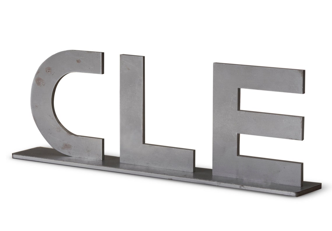 Cleveland Letter Sign / CLE Letter Sign Ohio Metal Industrial Home ...
