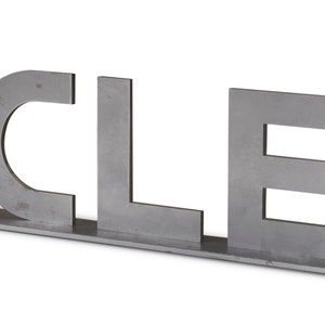 Cleveland Letter Sign / CLE Letter Sign - Ohio Metal Industrial Home ...