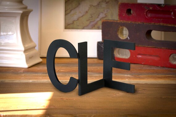 Cleveland Ohio CLE Word Art Tri-Letter Metal Sign Art | Etsy