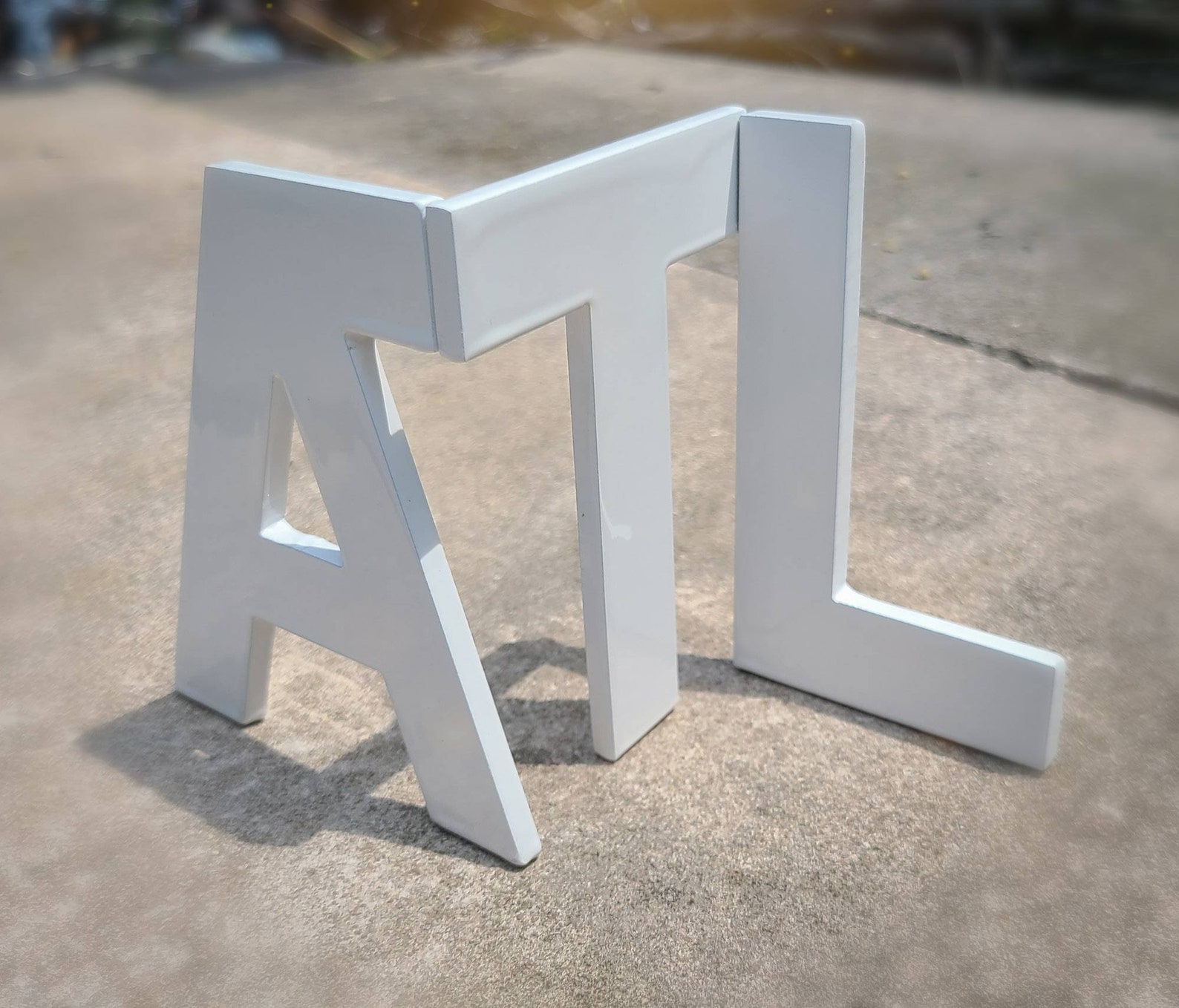 ATL Atlanta Georgia Metal Word Art Tri-letter Art Sign - City Moving ...