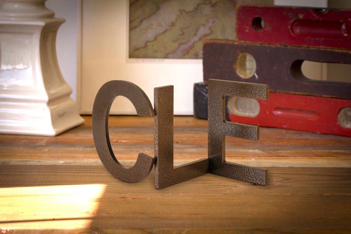 Cleveland Ohio CLE Word Art Tri-letter Sign Art - Metal Industrial Home ...