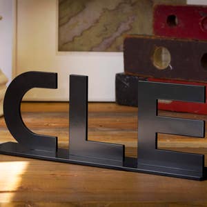 Cleveland Letter Sign / CLE Letter Sign - Ohio Metal Industrial Home ...
