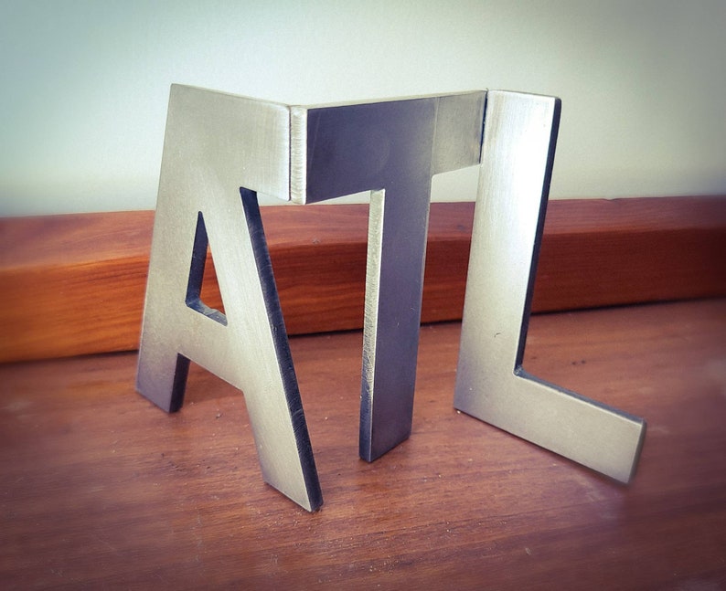 ATL Atlanta Georgia Metal Word Art Tri-letter Art Sign City Moving Gift ...